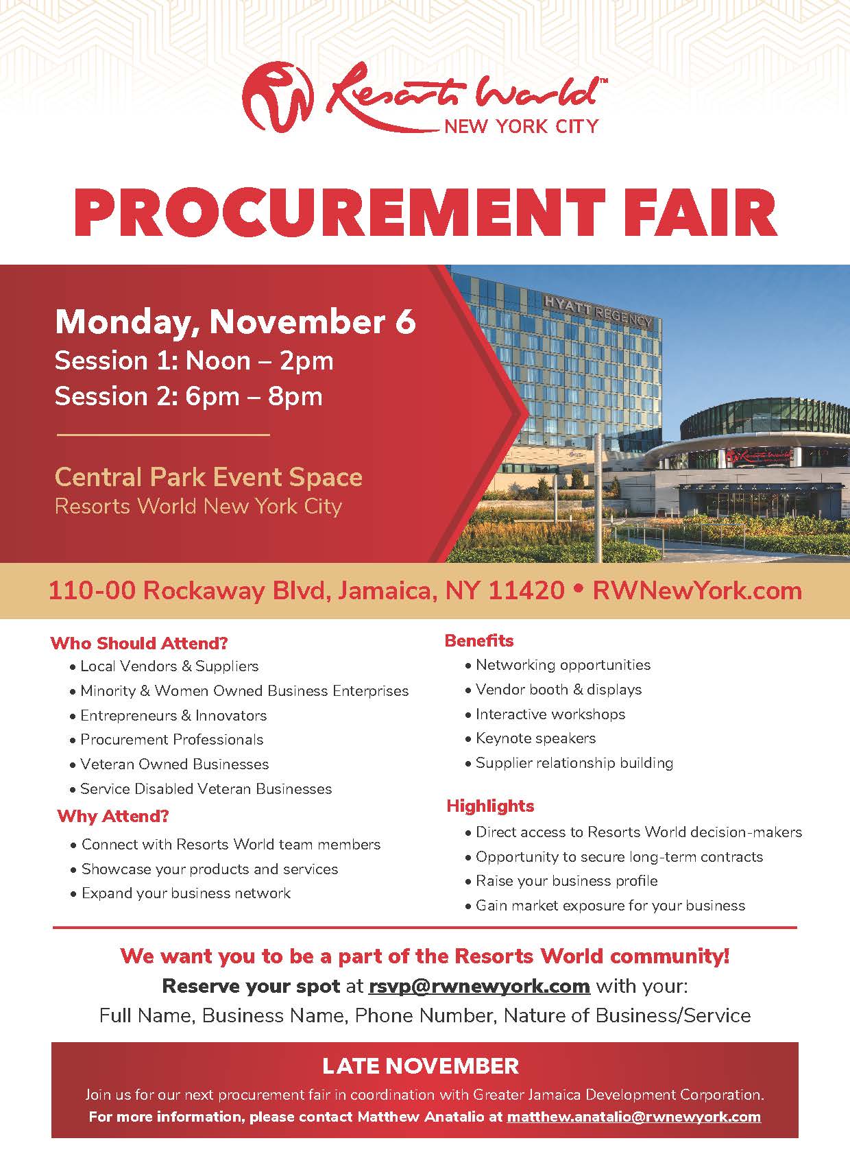 Procurement Fair - Resorts World New York